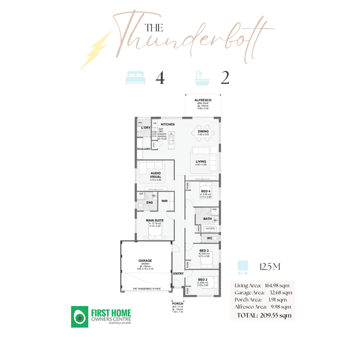 Thunderbolt Home Design & House Plan by First Home Owners Centre