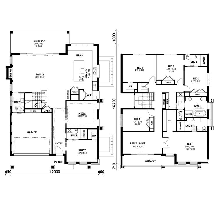 Grandworth Dynasty 40 Home Design & House Plan by Allcastle Homes