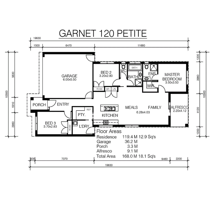 Garnet 120 Home Design & House Plan by Frenken Homes Pty Ltd - Cranbourne