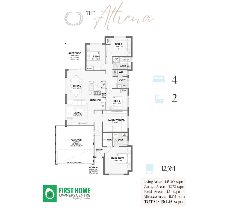 The Athena Home Design & House Plan by First Home Owners Centre