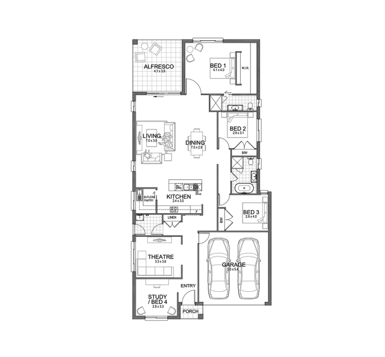The Oak 4.1 Zero Home Design & House Plan by New Living Homes