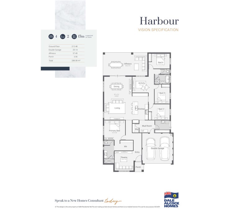 Harbour Home Design & House Plan by Dale Alcock Homes South West