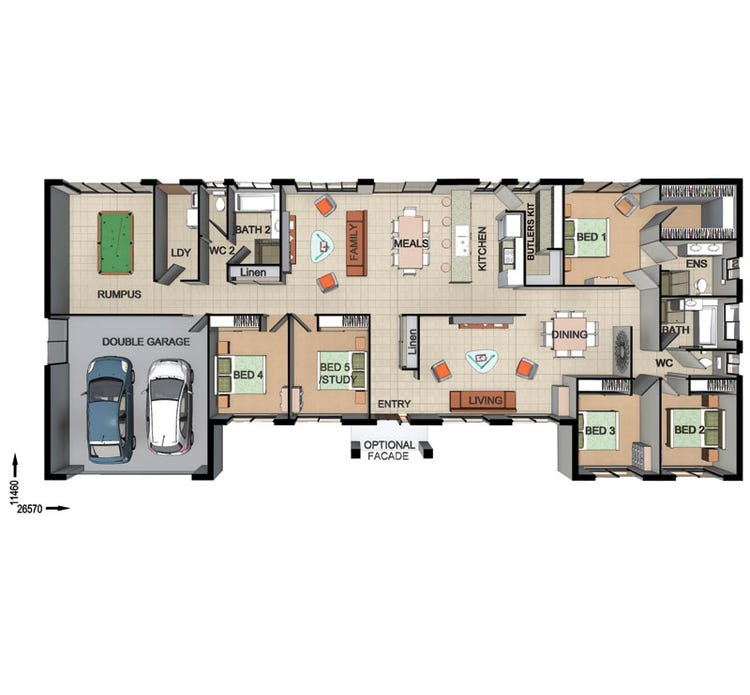 5Bed3Bath2Car + Rumpus Rm Home Design & House Plan by Dixon Homes - QLD
