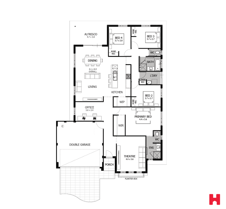 Tillie Home Design & House Plan by Homebuyers Centre WA
