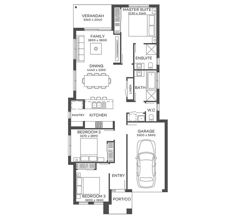 Clara Home Design & House Plan by Metricon Homes QLD Pty Ltd
