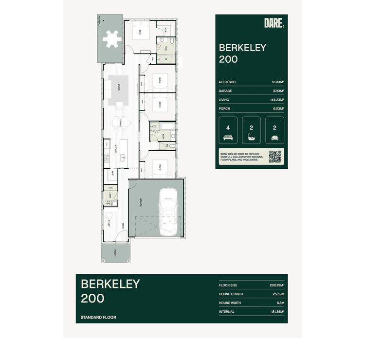 BERKELEY 200 Home Design & House Plan by DARE