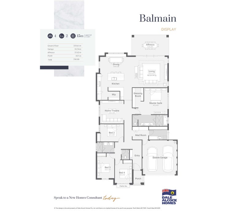 Balmain Home Design & House Plan by Dale Alcock Homes