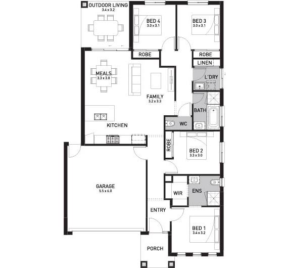 Malvern 180 Home Design & House Plan by Orbit Homes