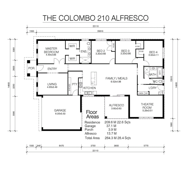Colombo 210 Alfresco Home Design & House Plan by Frenken Homes Pty Ltd ...
