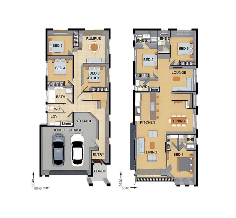 6Bed DblStorey + LoungePlan Home Design & House Plan by Dixon Homes - QLD