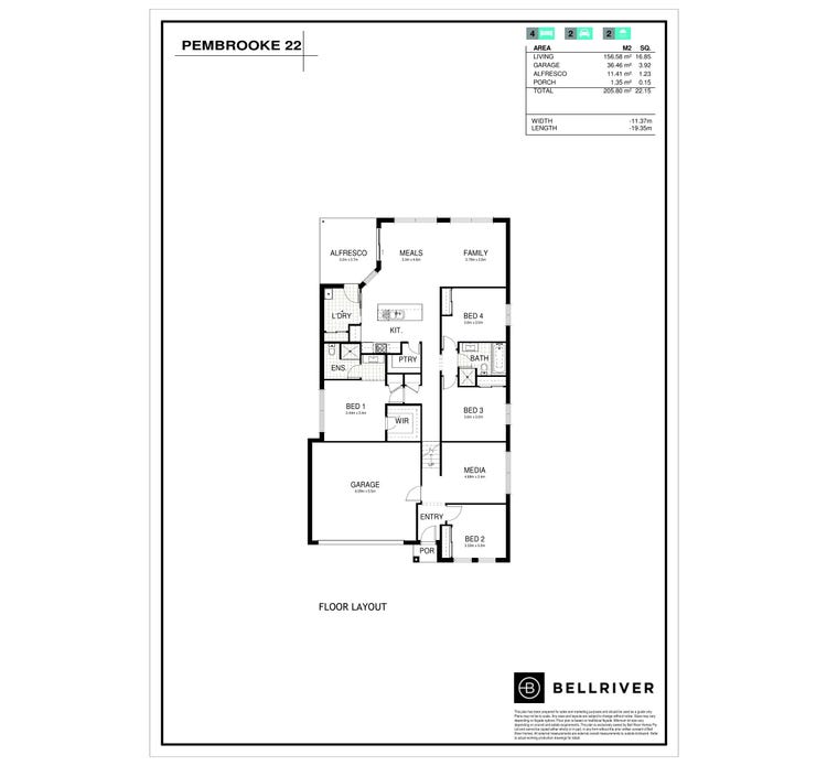 Pembrooke Home Design & House Plan by Bellriver Homes