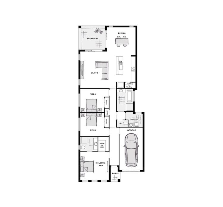 The Flinders Home Design & House Plan by Weeks Homes