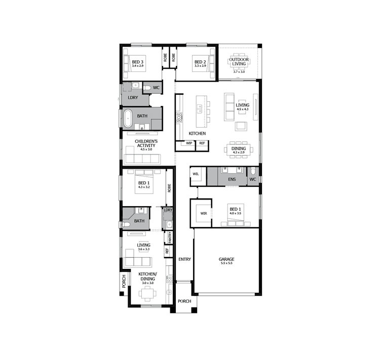 Harmony 29 (Dual Living) Home Design & House Plan by Mojo Homes