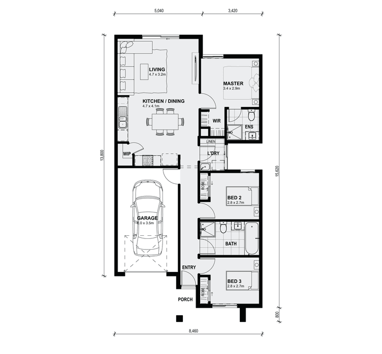 Locksley 131 Home Design & House Plan by Mimosa Homes