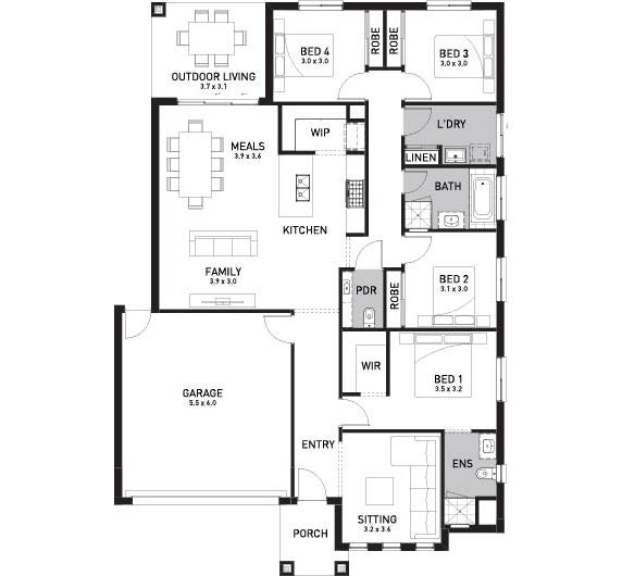 Malvern 208 Home Design & House Plan by Orbit Homes