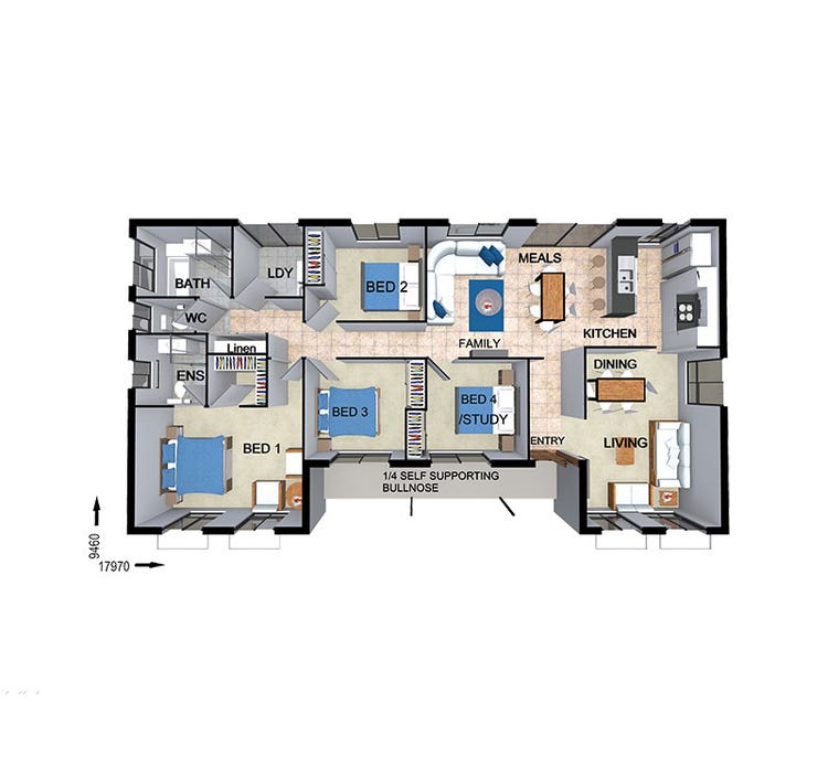 4Bed Ensuite FamilyPlan Home Design & House Plan by Dixon Homes - QLD