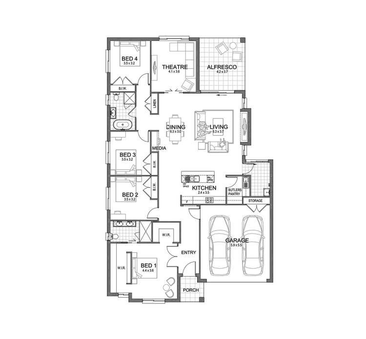 Iluka 4 Home Design & House Plan by New Living Homes