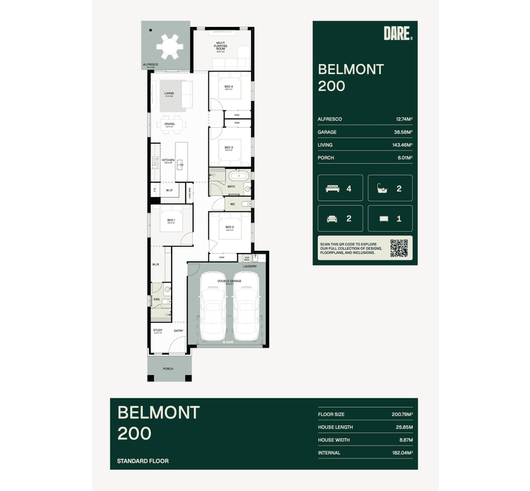 BELMONT 200 Home Design & House Plan by DARE
